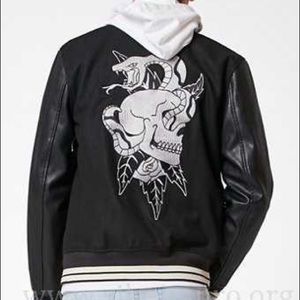 PacSun | Jackets & Coats | Pacsun Leather And Wool Bomber Jacket | Poshmark